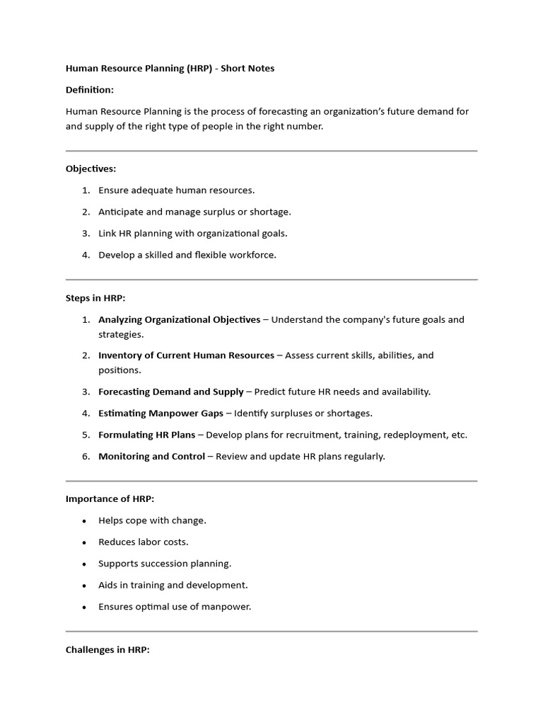 Human Resource Planning | PDF | Recruitment | Human Resources