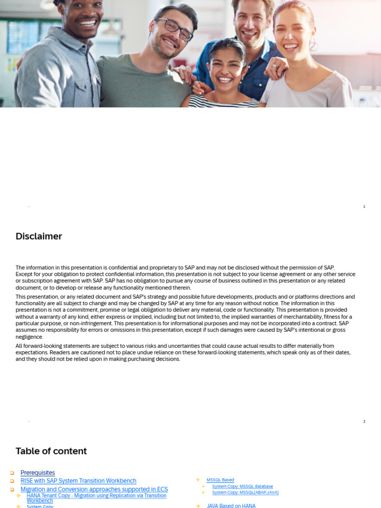 SAP Services Led Migrations ECS Supported Migration Approaches - V1.3 ...