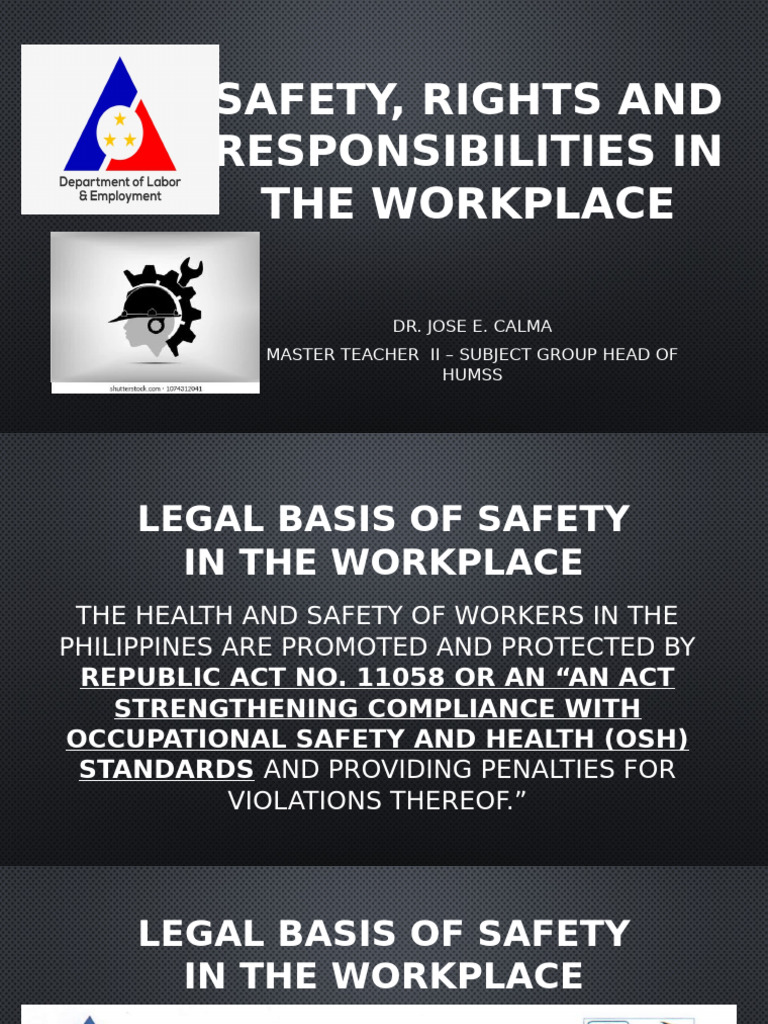 Safety Rights And Responsibilities In The Workplace Pdf