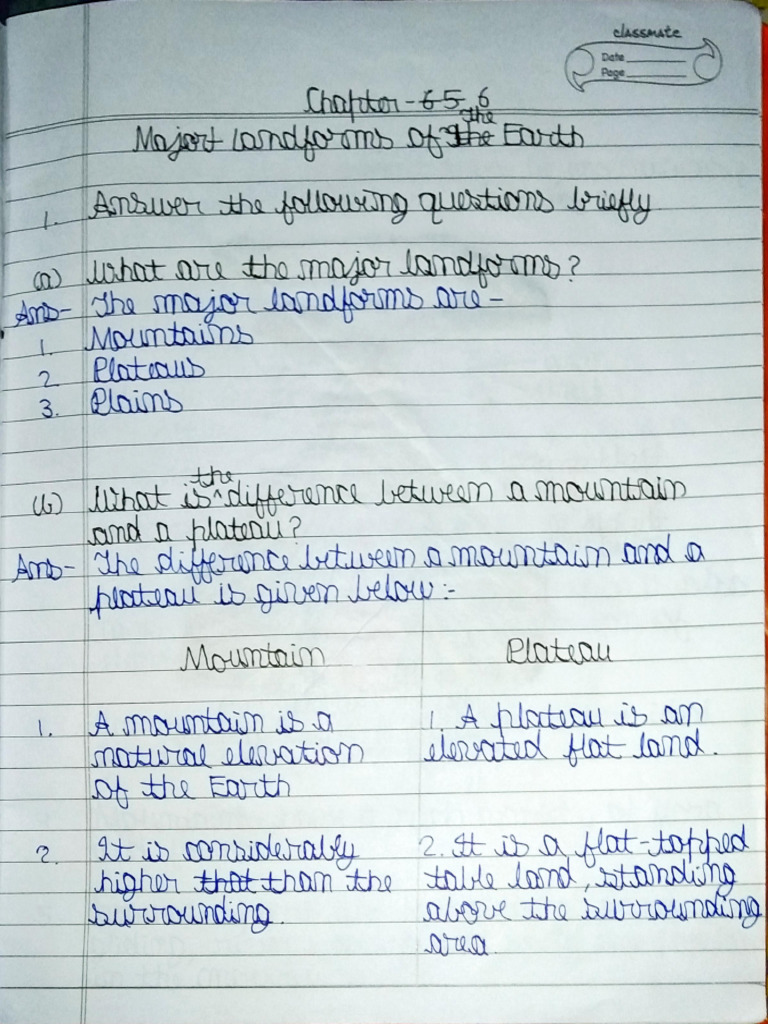 Geography Chapter 6&7 Class 6 | PDF
