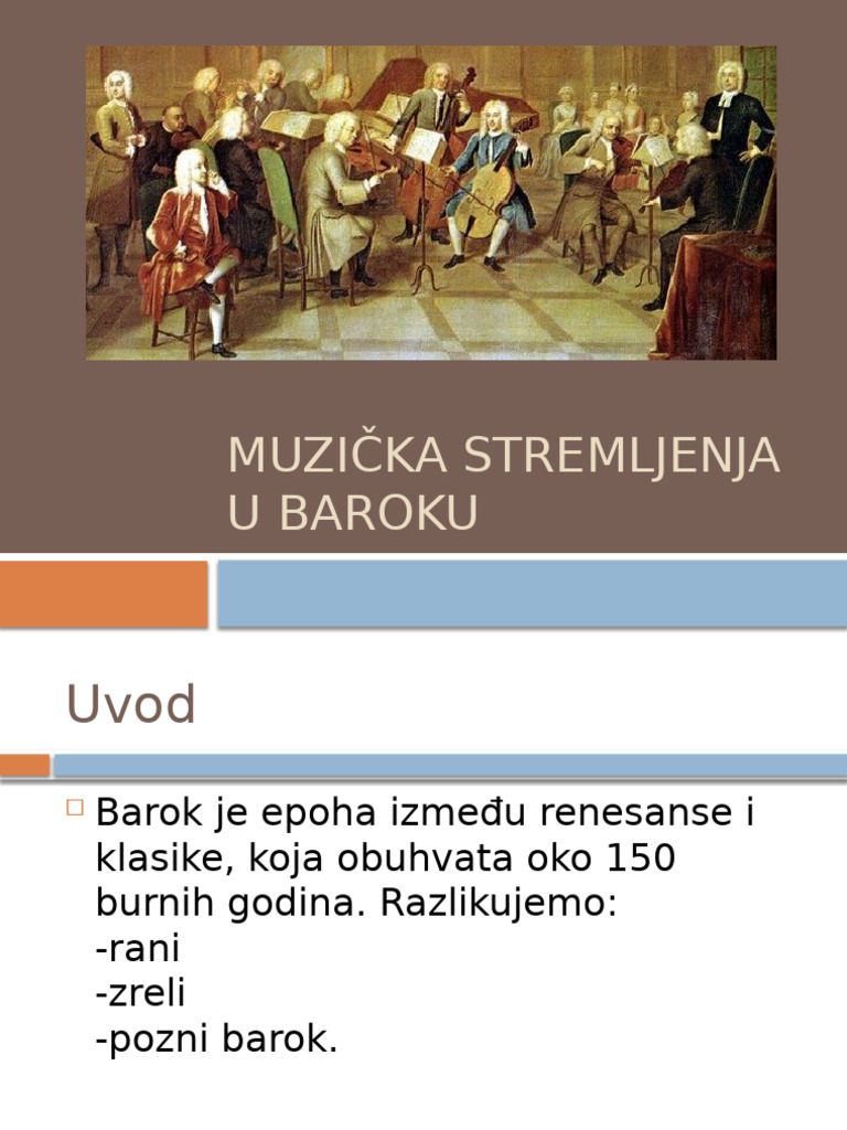 Muzička Stremljenja U Baroku | PDF