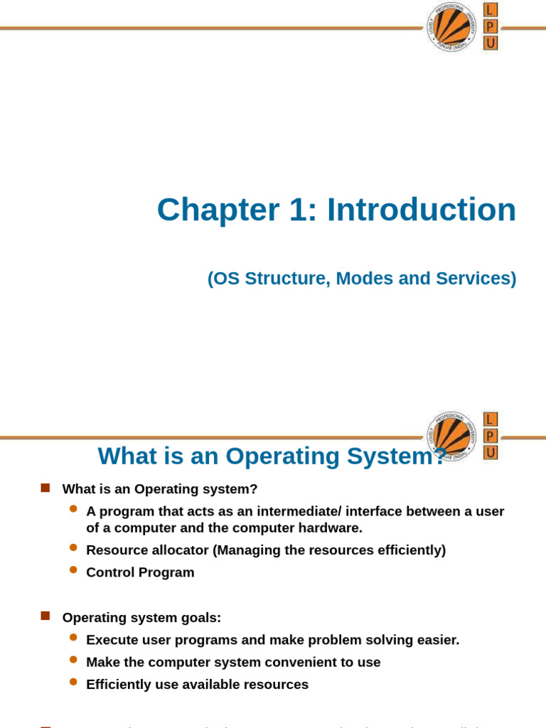 Unit1 - Introduction To OS1 | PDF | Kernel (Operating System) | Operating System