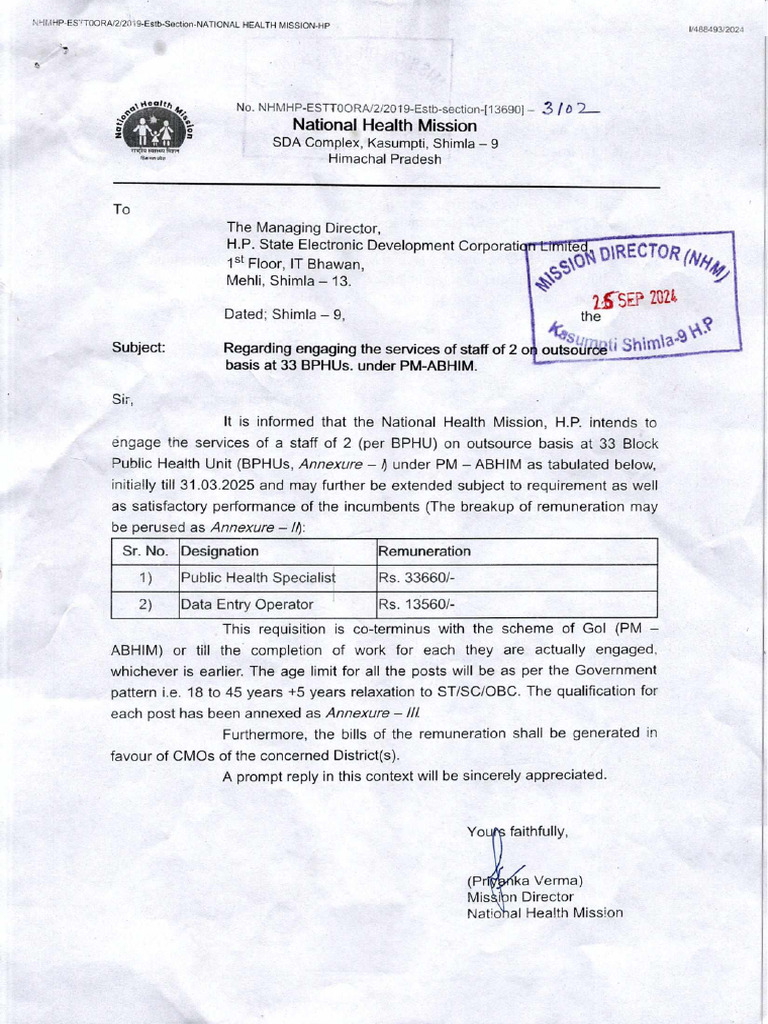 Department Letter | PDF
