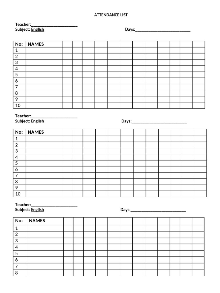 Attendance List(May) (2) | PDF