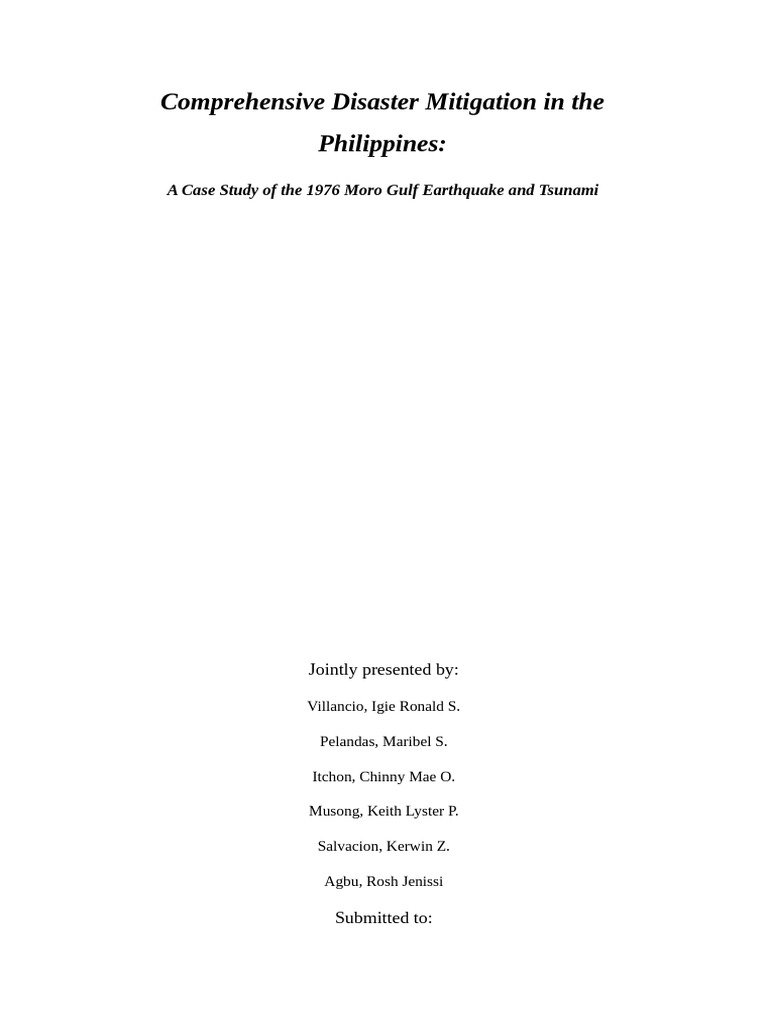 Cover Comprehensive Disaster Mitigation in The Philippines | PDF