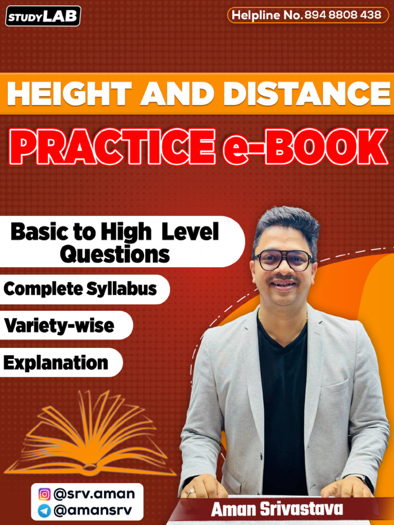 (Maths) Height and Distance Question Book | PDF