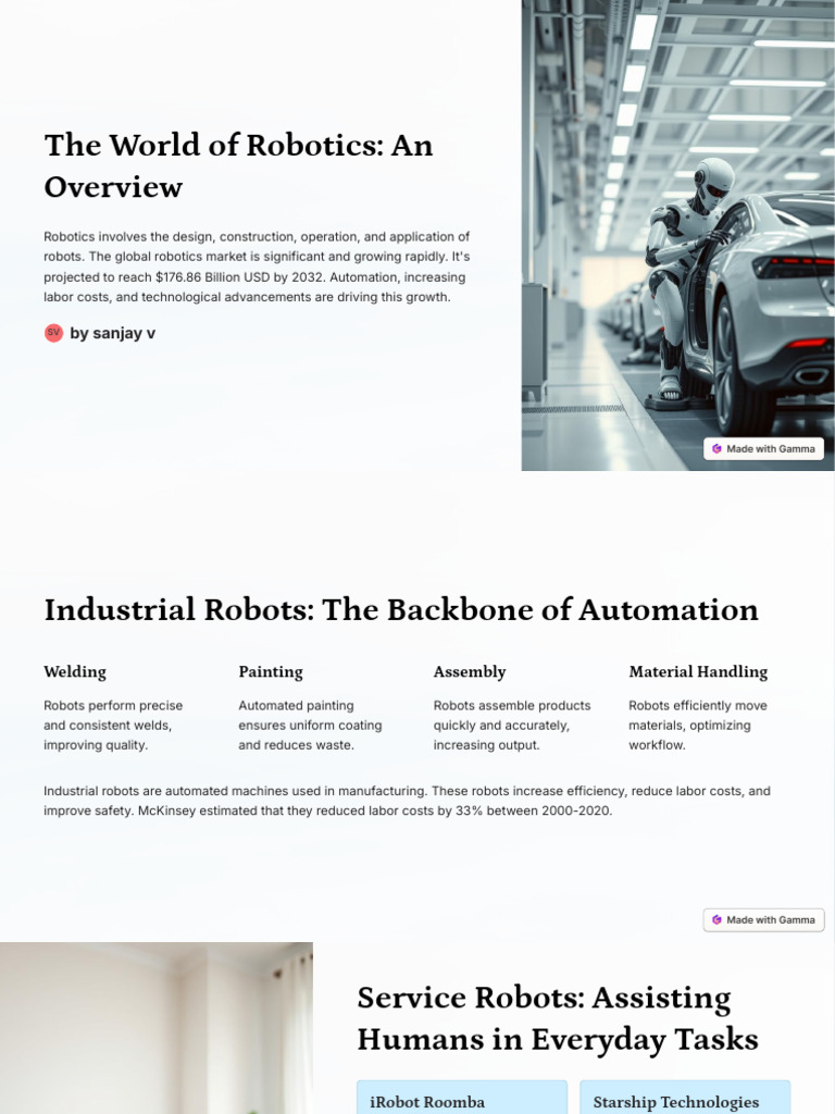 The World of Robotics An Overview | PDF | Robot | Robotics