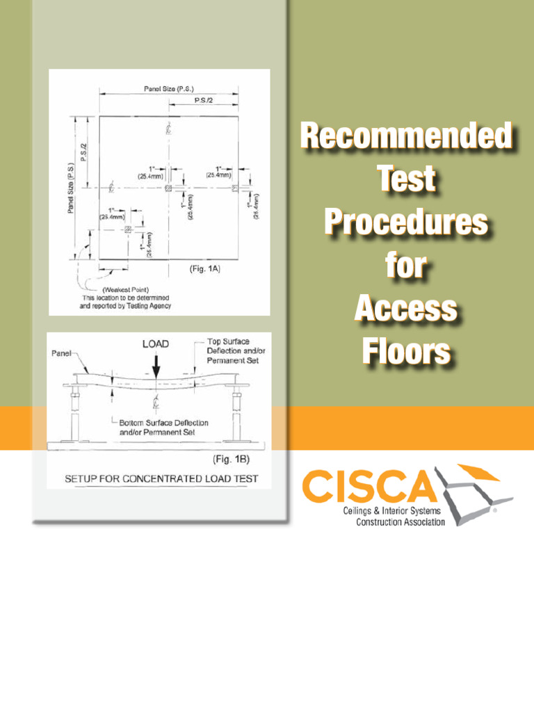 CISCA-Recommended Test Procedures For Access Floors-2016 | PDF | Beam ...