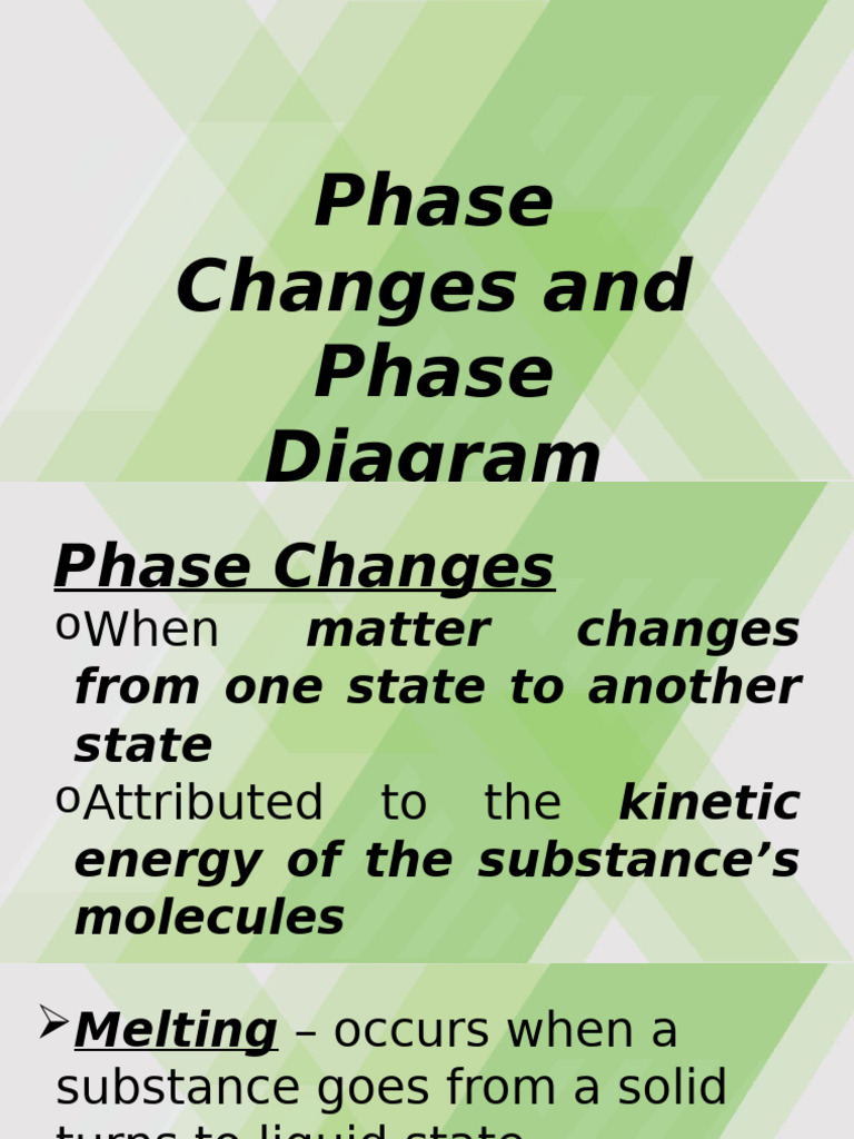 Lesson 5 Phase Changes and Phase Diagrams | PDF | Phase (Matter) | Phase Diagram