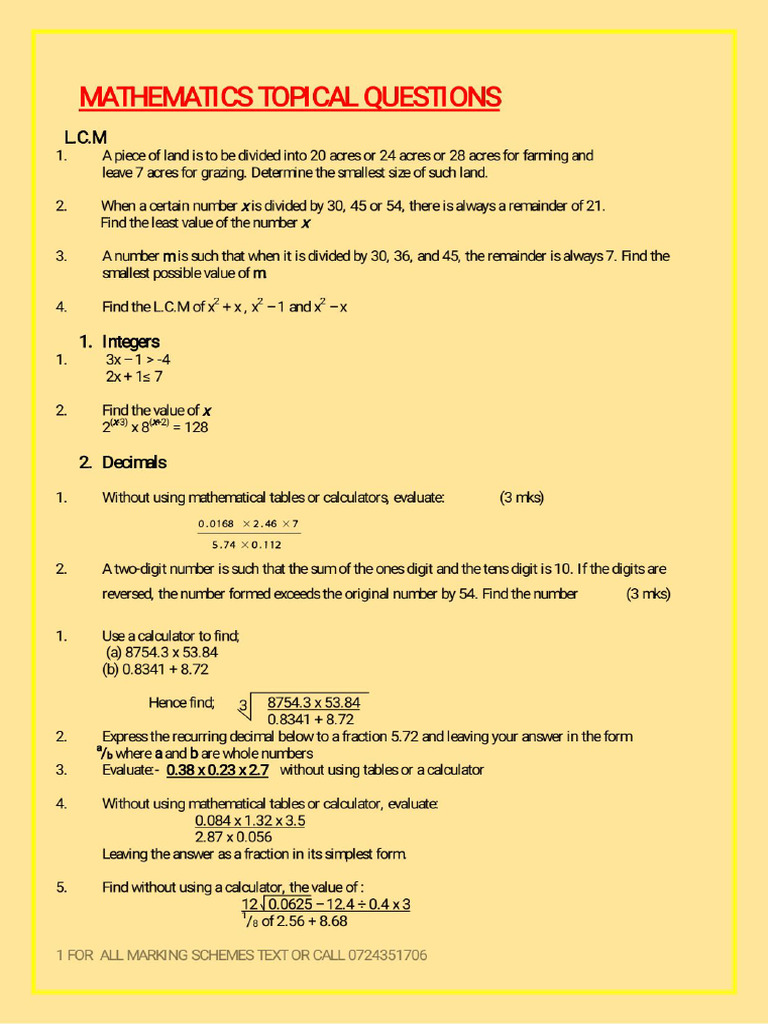 M.F1-4 Math TOPICAL | PDF