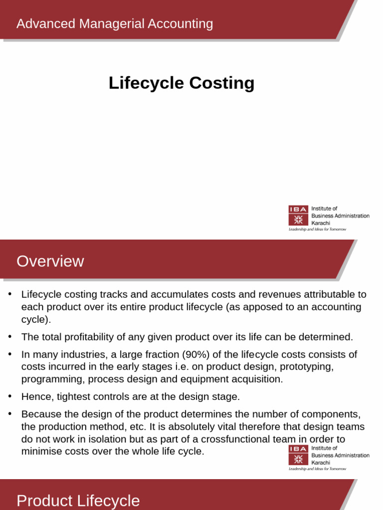 CH 4 - Lifecycle Costing | PDF | Product Lifecycle | Profit (Economics)