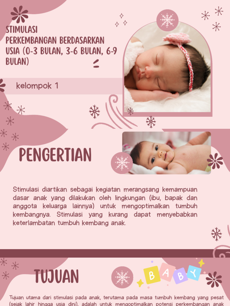 Stimulasi Perkembangan Bayi 0-9 Bulan | PDF
