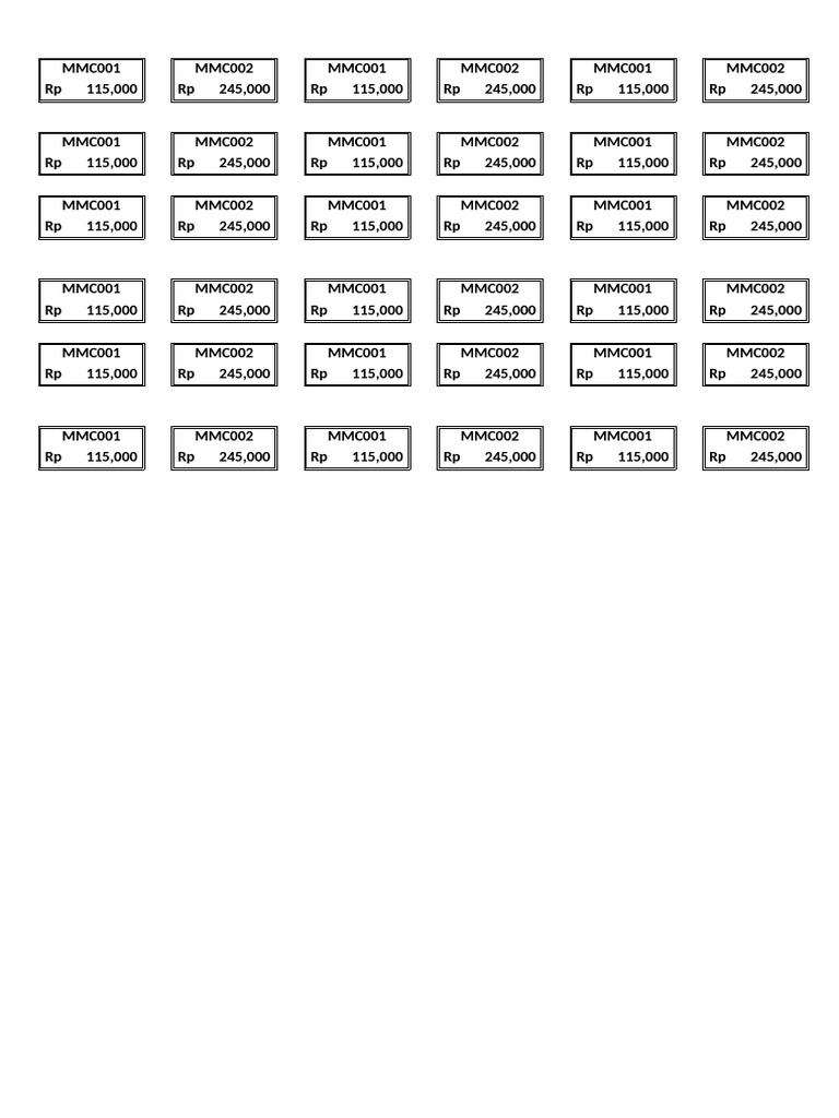Label Harga MMC | PDF