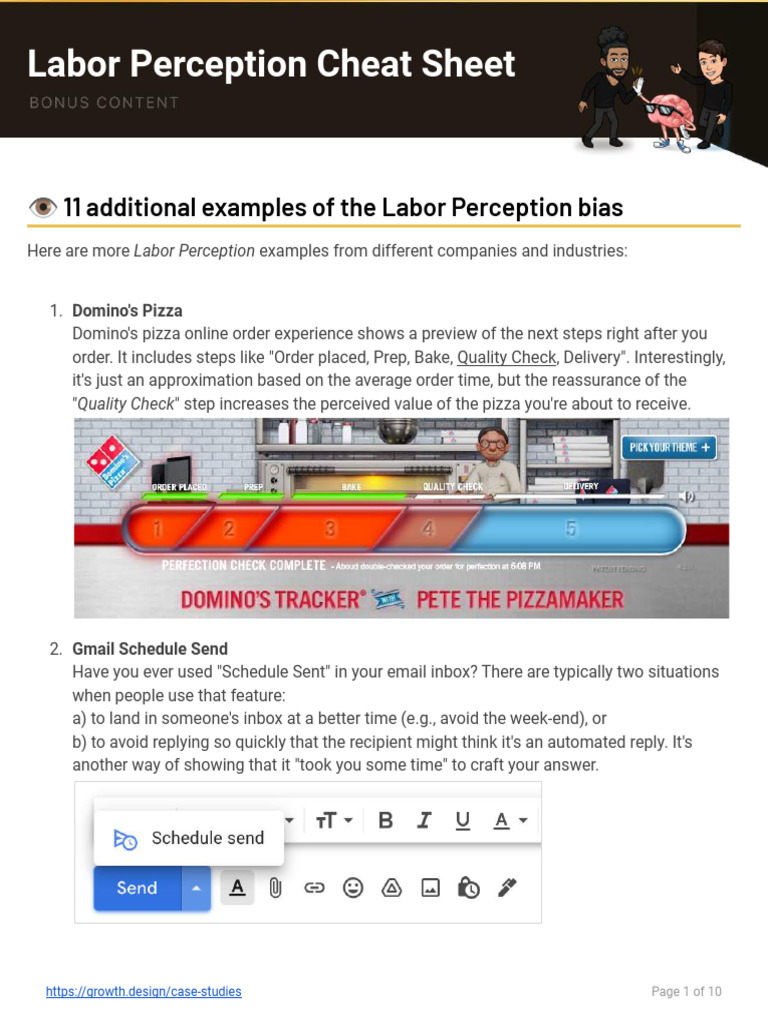Labor Perception Cheat Sheet | PDF | Bias | Illusion