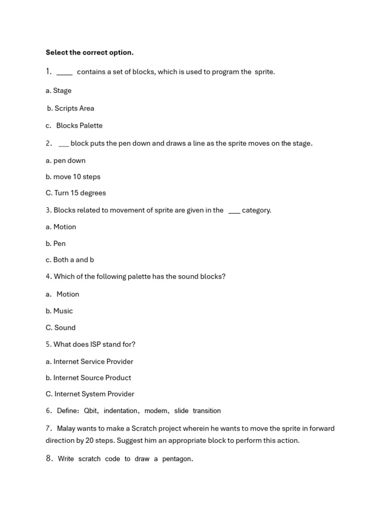 Class 5 Question Bank 2024-25 | PDF