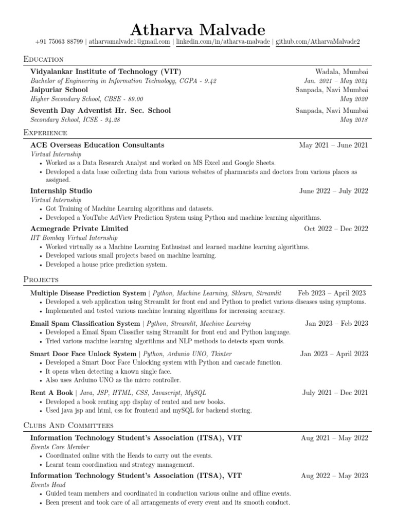 Acmegrade Internship Experience Summary | PDF | Machine Learning ...