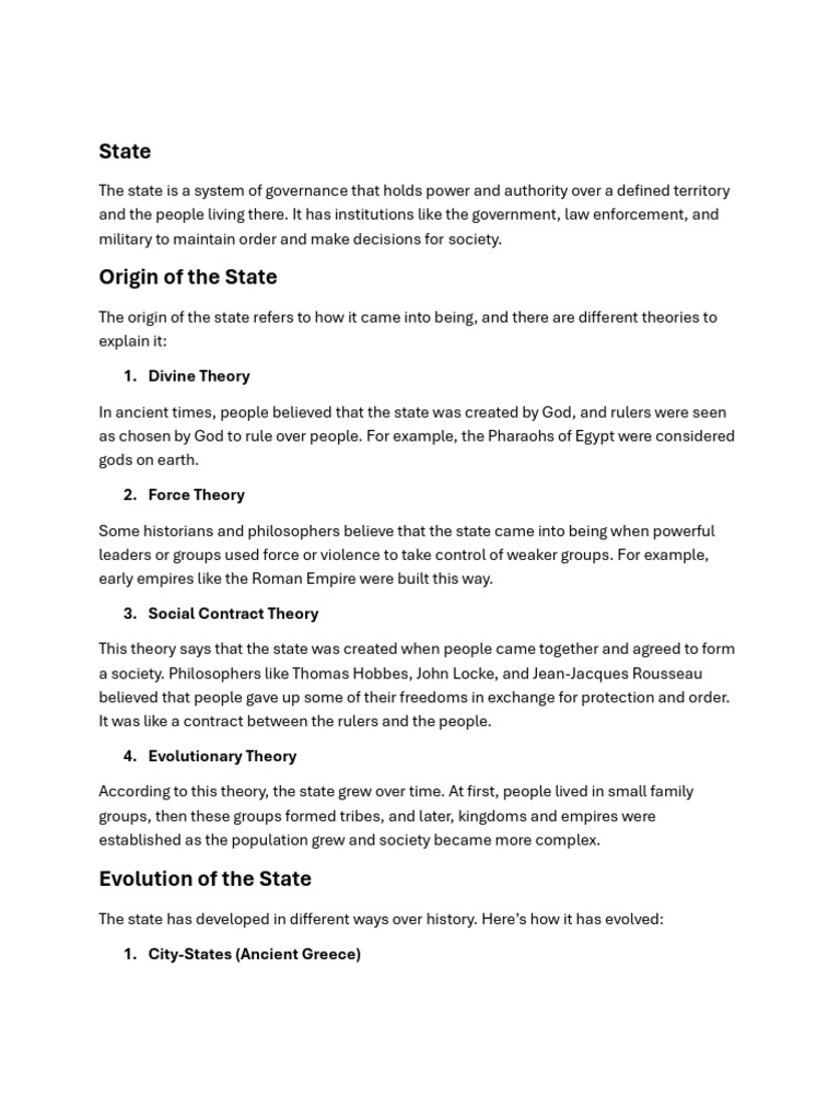 State: 1. Divine Theory | PDF | Sharia | State (Polity)