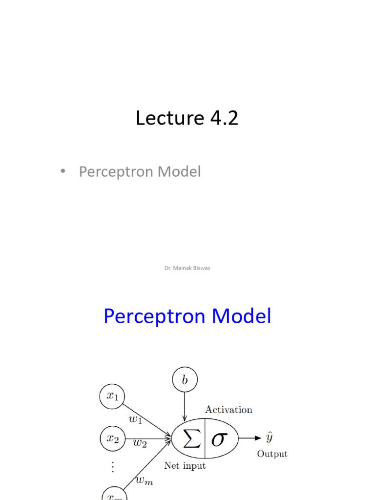 Perceptron Model and Learning Rules | PDF | Computational Science | Artificial Intelligence