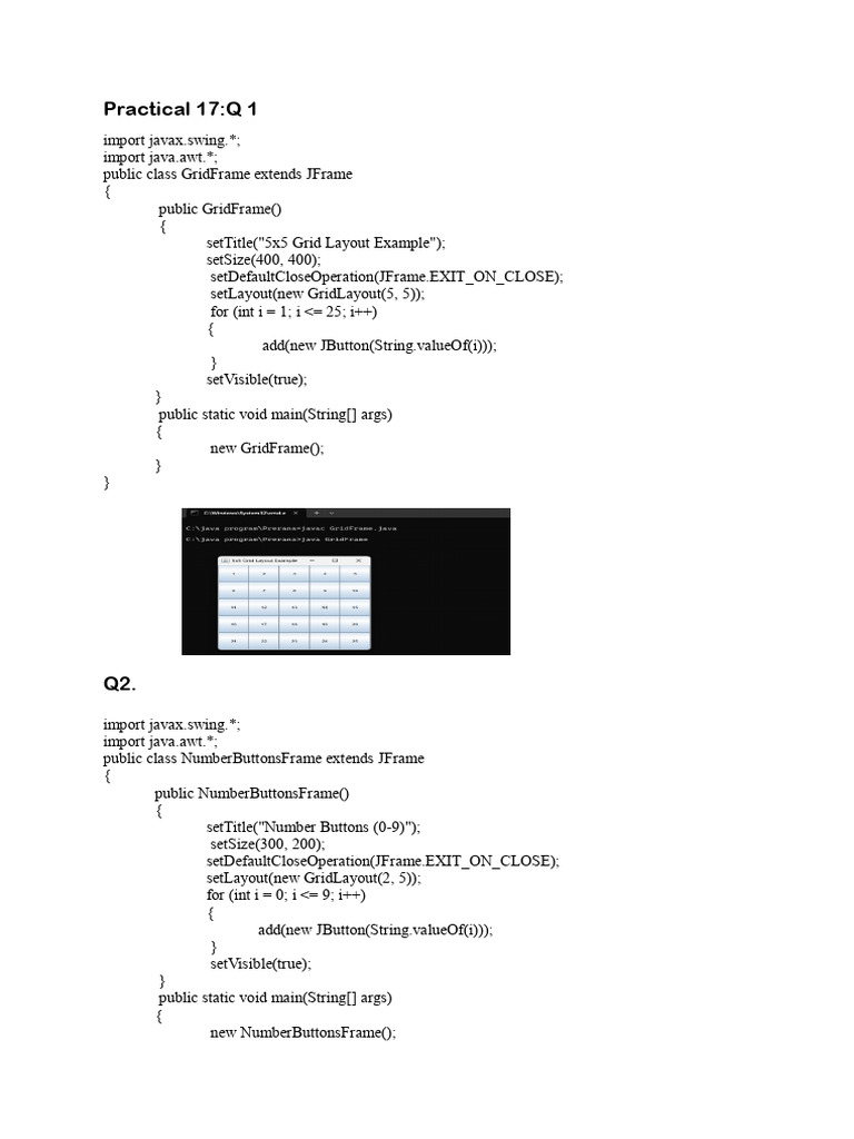 Java Practical 17 | PDF