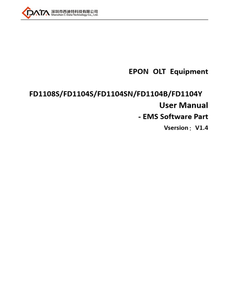 Cortina EPON OLT_11xx_User Manual-EMS Software Part -V1.4 20170901 | PDF | Ip Address ...