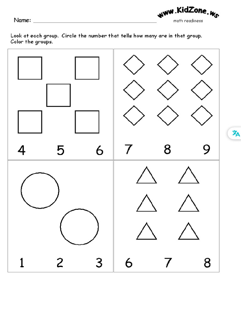 Worksheet Template Printing 4 | PDF