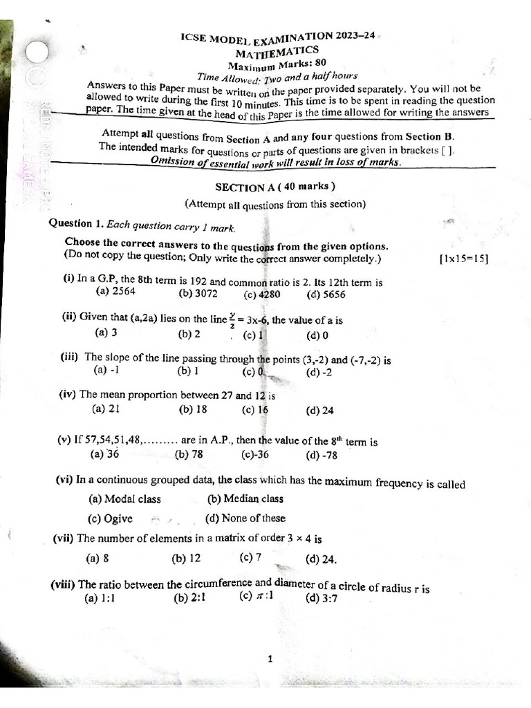 MTH 1 | PDF