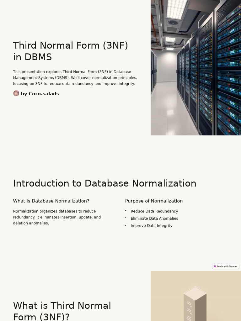 Third Normal Form 3NF in DBMS | PDF