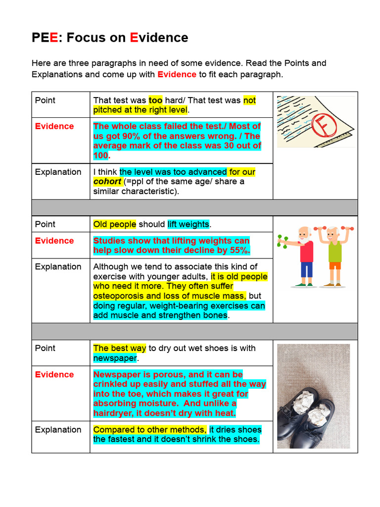 (T) PEE - Focus On Evidence | PDF