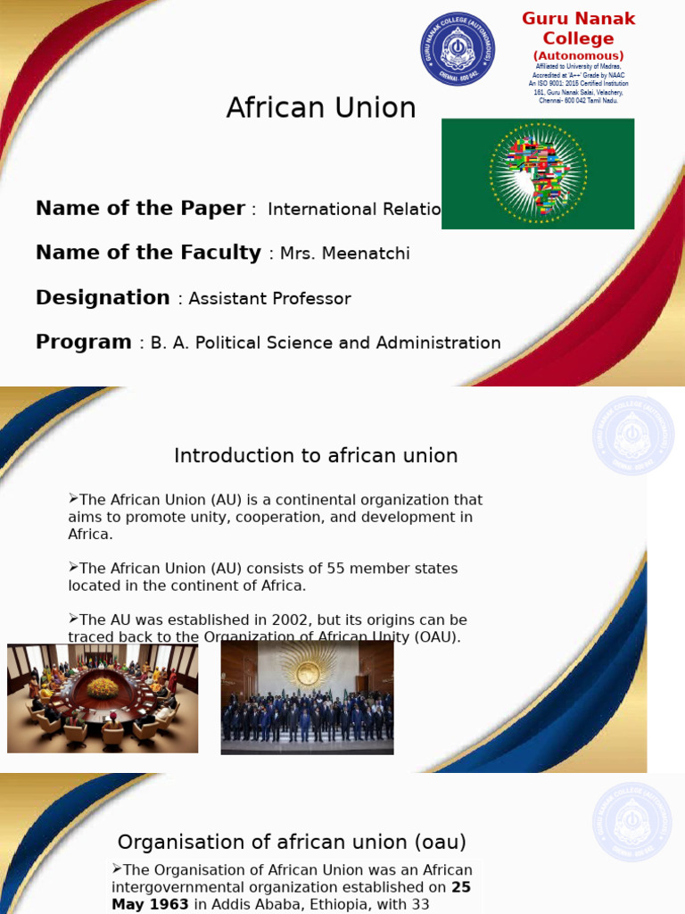 International Relations - African Union | PDF | African Union ...