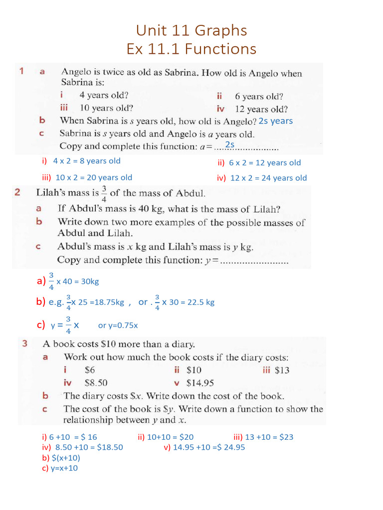 Functions and Graphs in Unit 11 | PDF