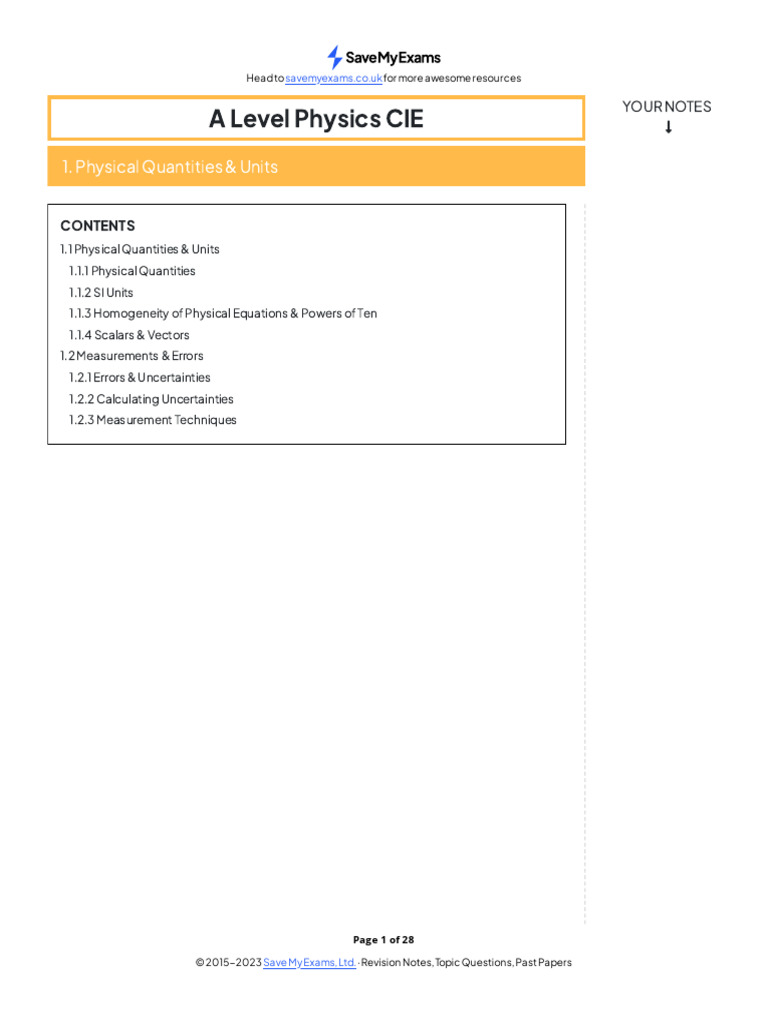Physical Quantities and Units | PDF | Observational Error | Accuracy ...