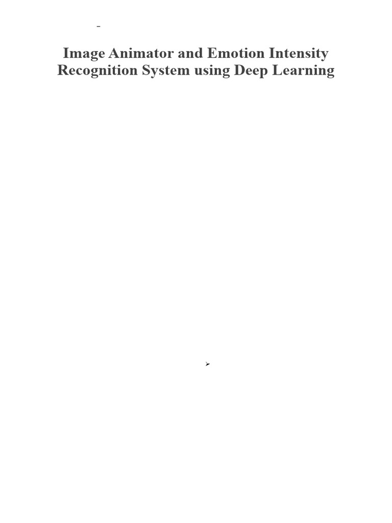Image Animator and Emotion Intensity Recognition System Using Deep ...