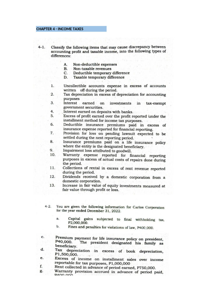 IntAcc3 - Income Taxes Sol | PDF | Tax Expense | Deferred Tax