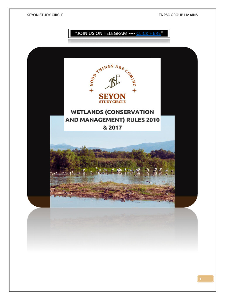 Wetlands (Conservation and Management) Rules 2010 & 2017 | PDF | Wetland | Conservation Biology