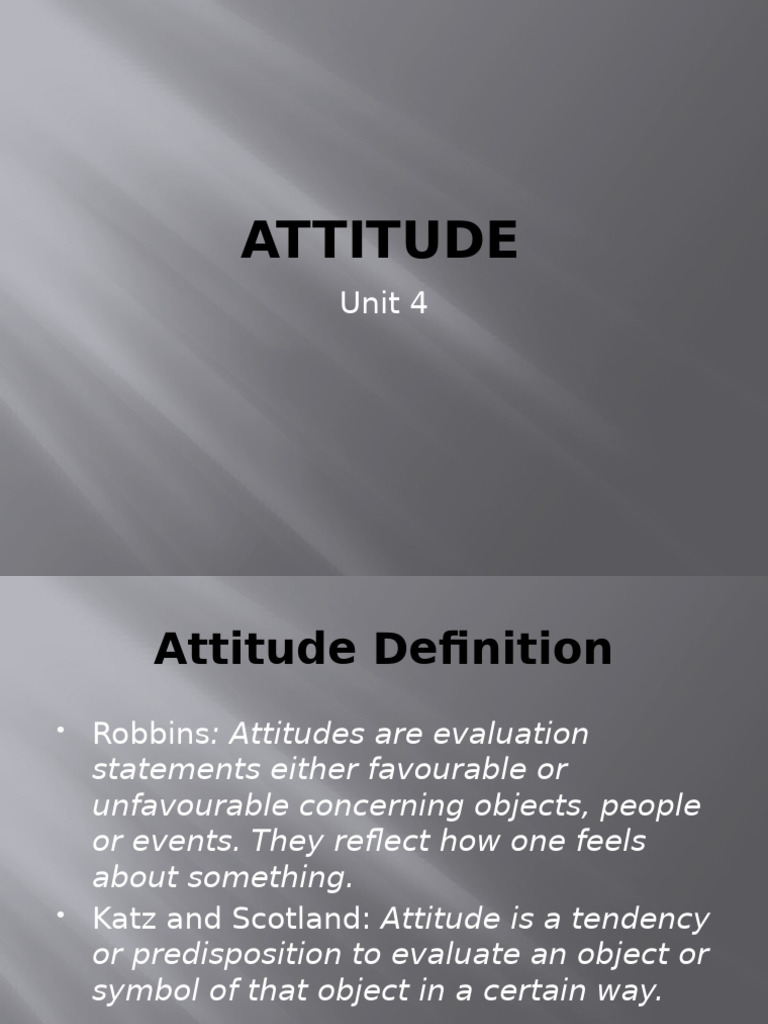Attitude | PDF