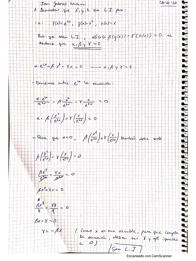 Ejercicios Algebra t2 | PDF