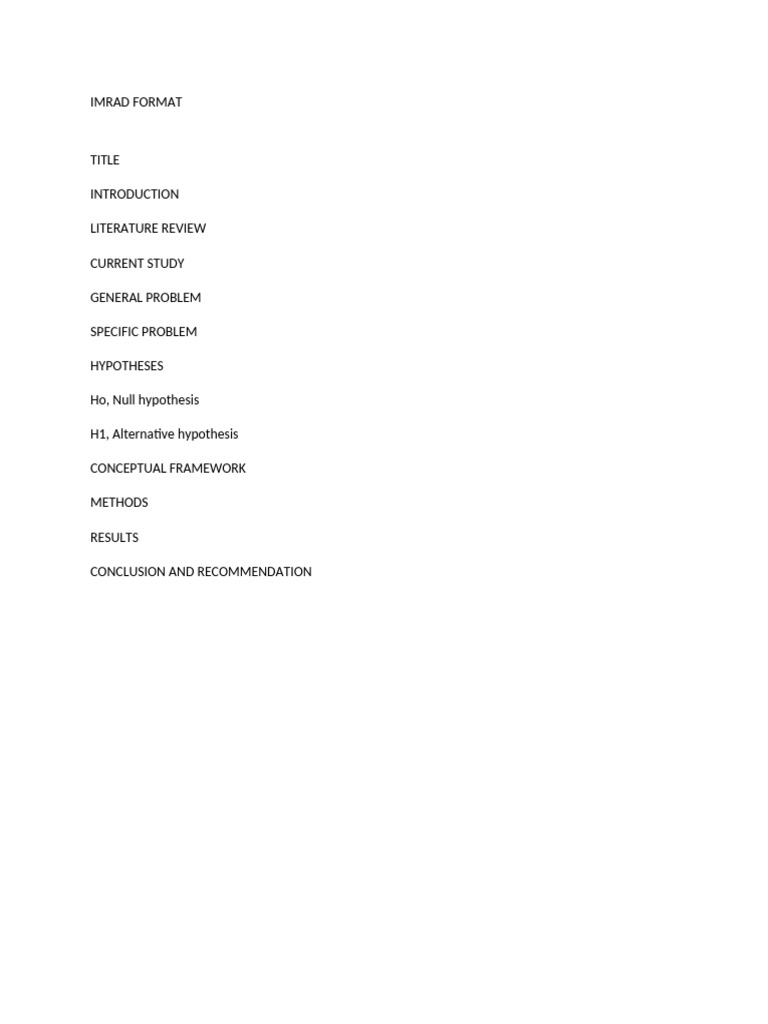Chapter 1: IMRAD Structure Overview | PDF