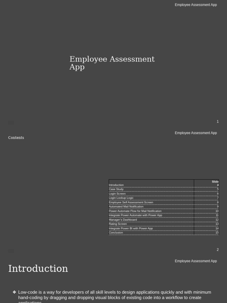 Employee Assessment App Overview | PDF | Mobile App | Information ...