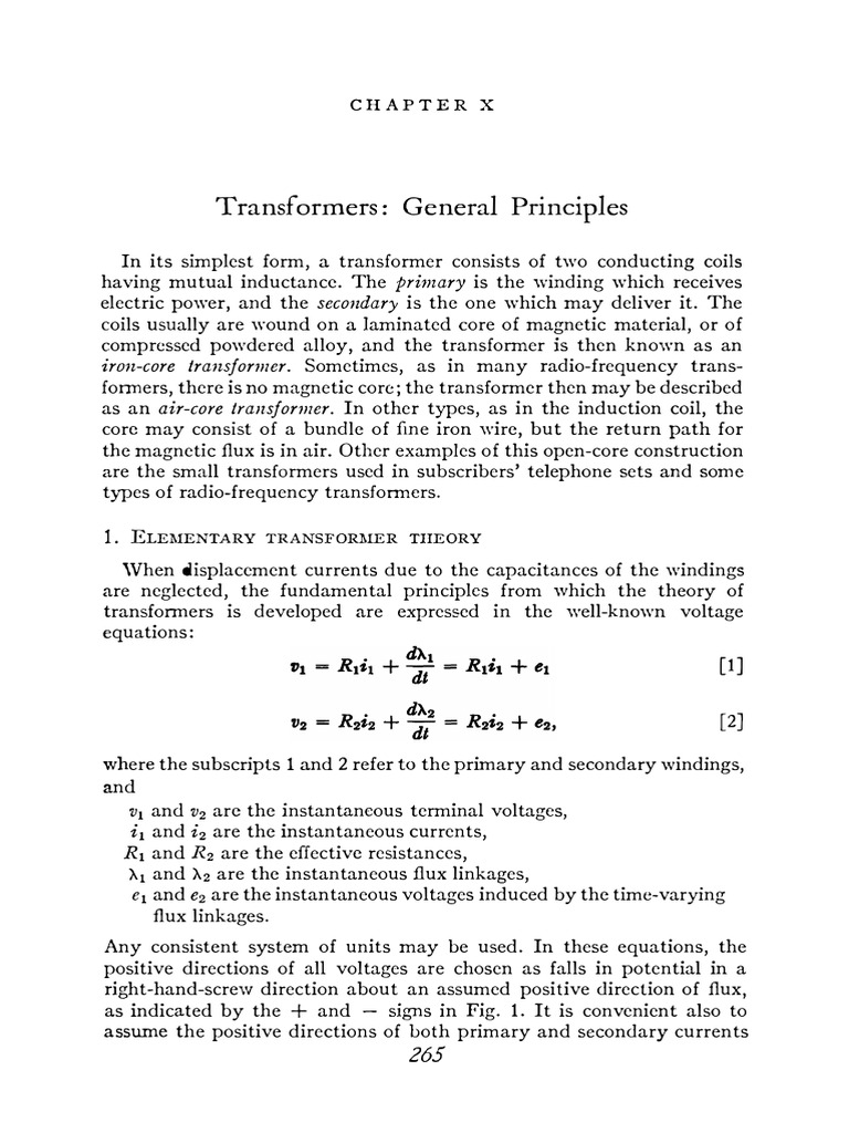 Transformers General Principles | PDF | Transformer | Amplifier