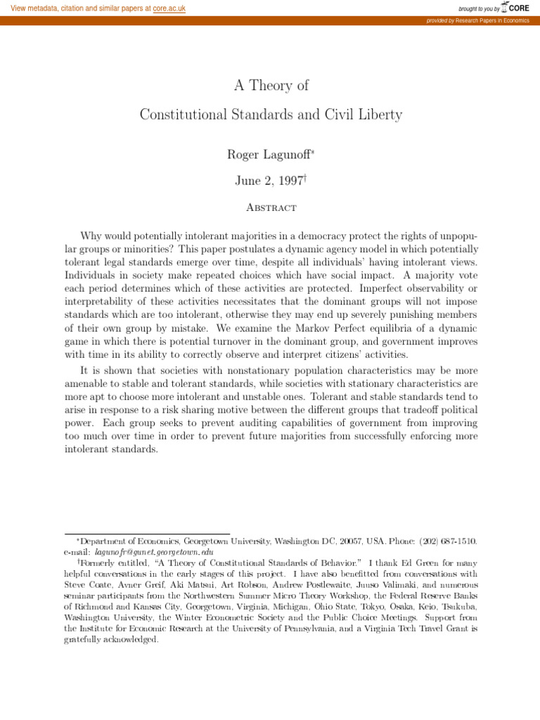 A Theory of Constitutional Standards and | PDF