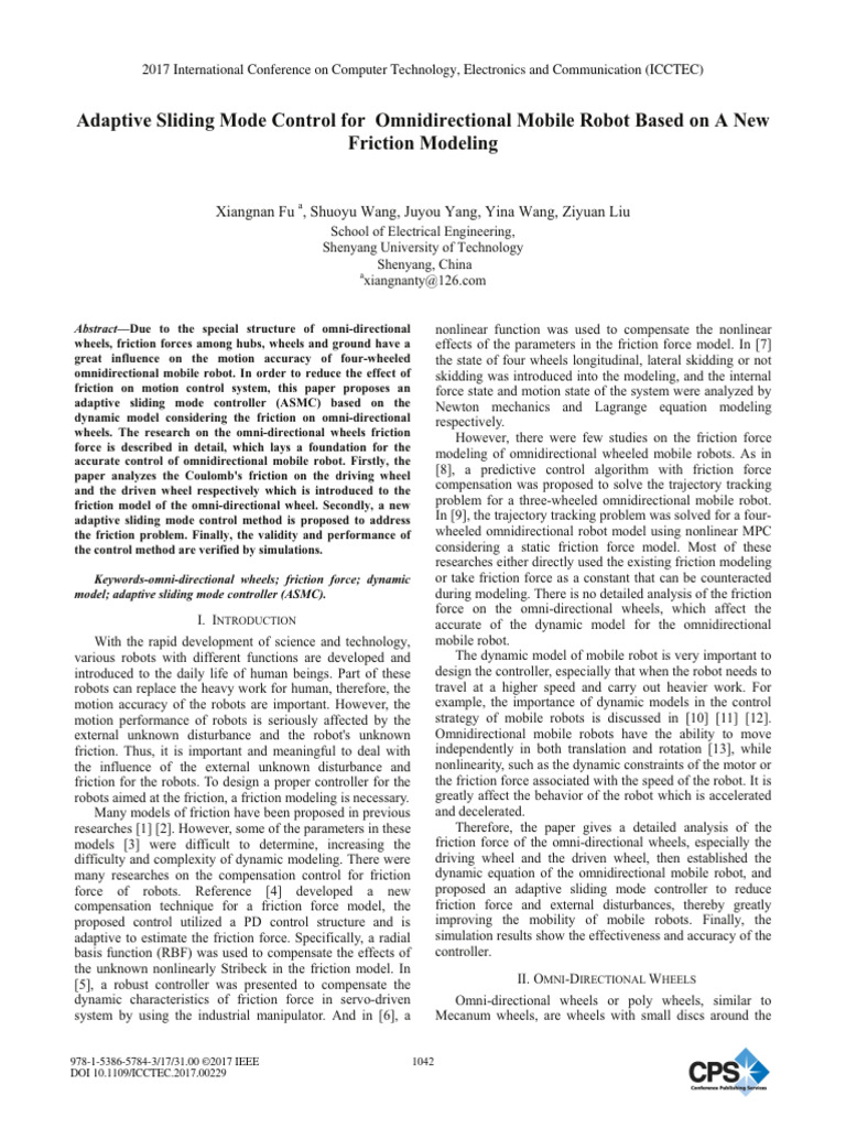 2017-Advanced Sliding Mode Control | PDF | Force | Friction