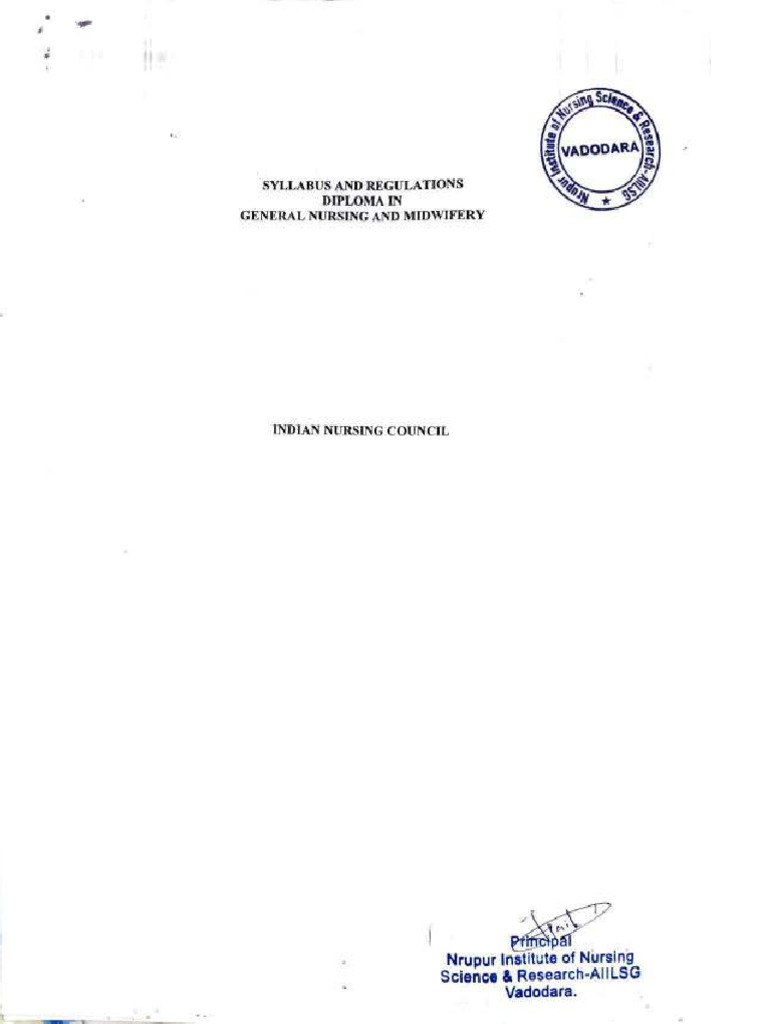 GNM syllabus _compressed_compressed-compressed (2) (1) | PDF | Nursing ...
