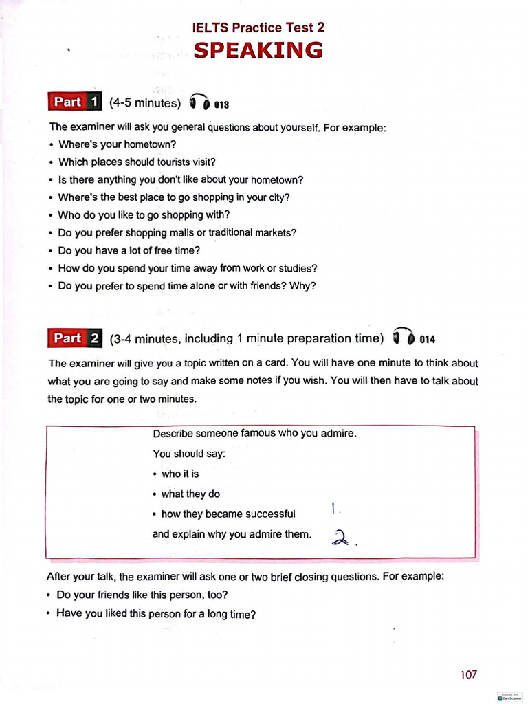 IELTS Speaking 2 | PDF