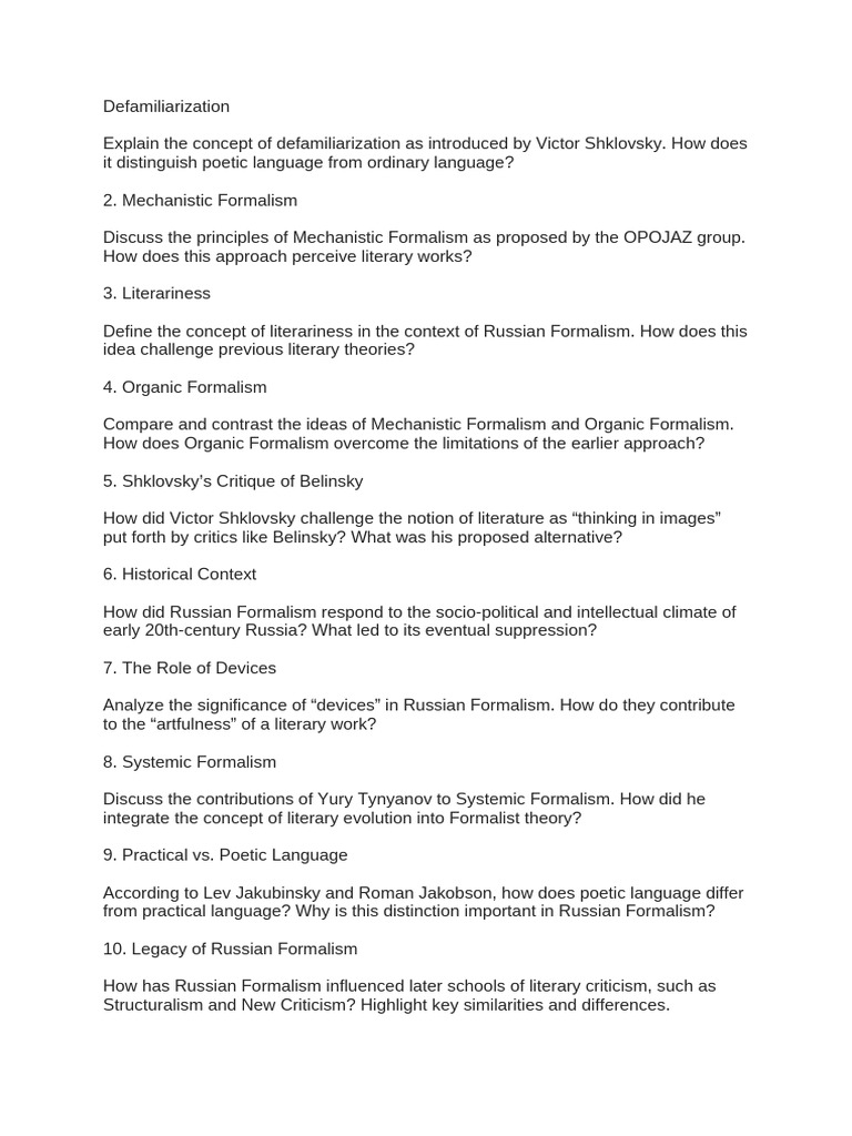 Defamiliarization | PDF