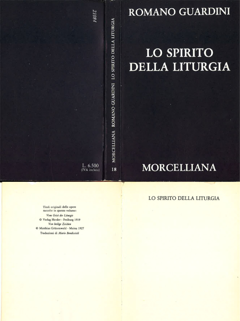 Romano Guardini - Lo Spirito Della Liturgia | PDF