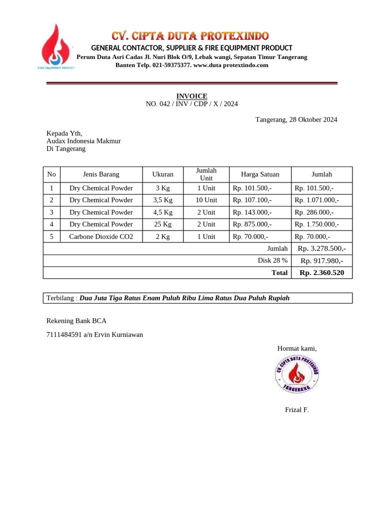 CV Duta Protexindo | PDF