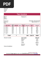 GST Cloth Invoice Template | PDF