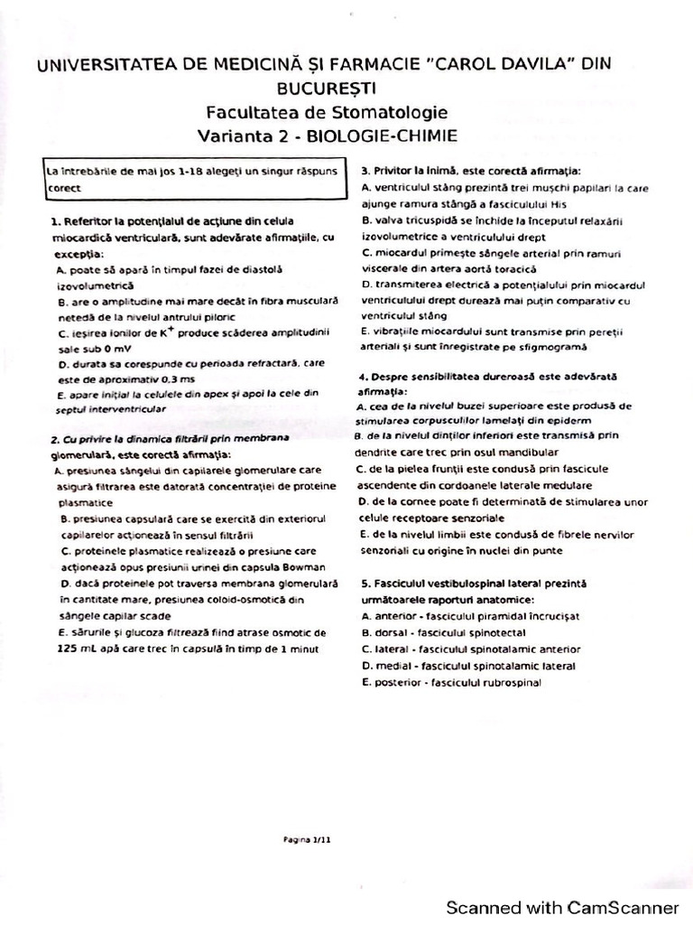 Simulare MD 2024 | PDF