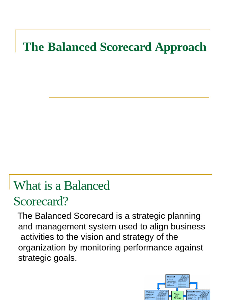 Balance ScoreCard | PDF | Strategic Management | Business
