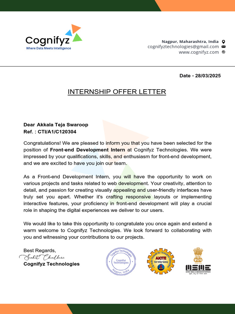 Cognifyz Internship | PDF